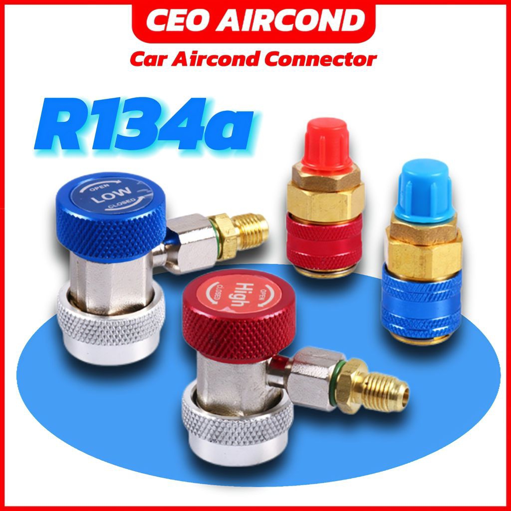 CEOapt Freon R134A High Low Auto Car Quick Coupler Connector Brass ...