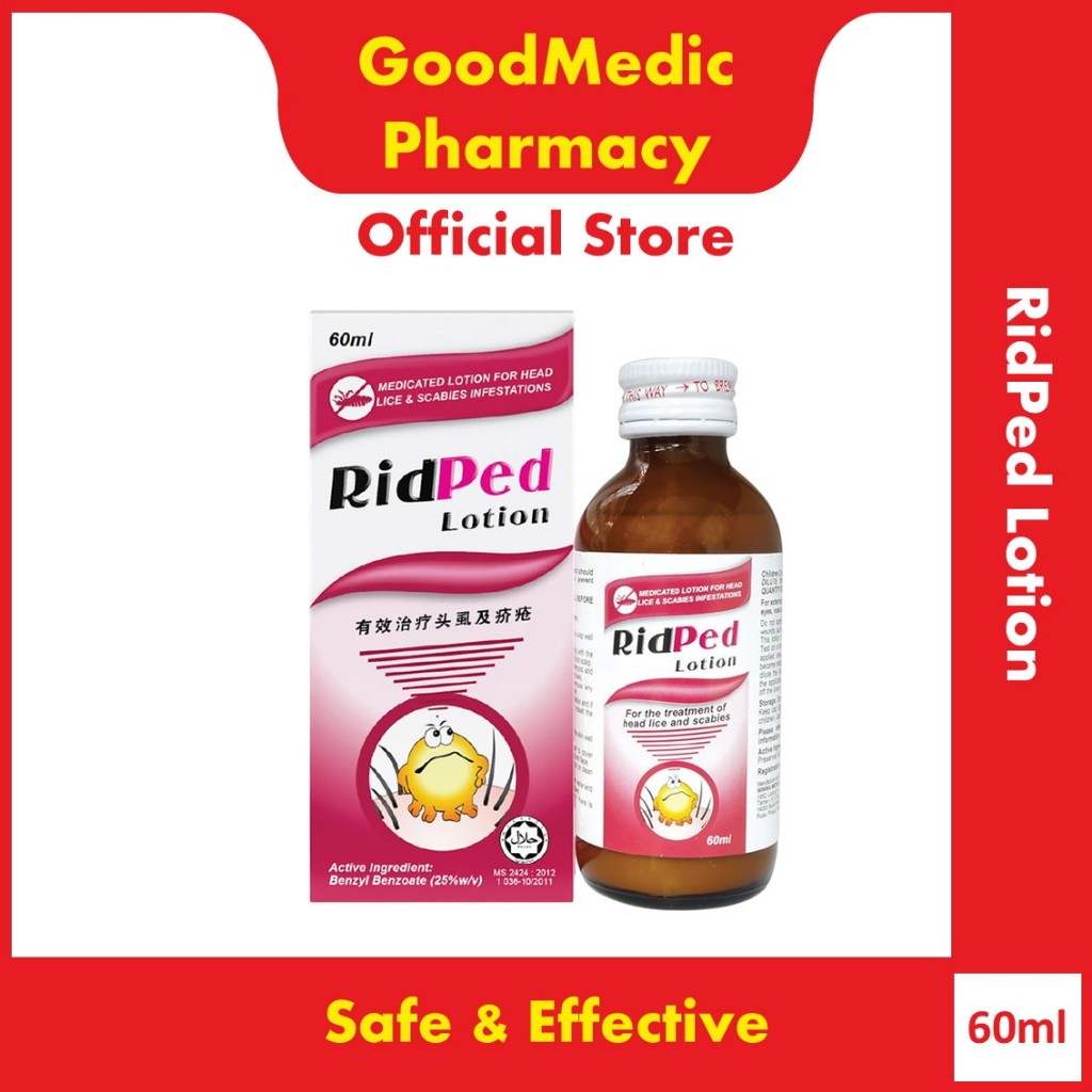 RidPed Lotion For Head Lice and Scabies (60ml) | Shopee Malaysia