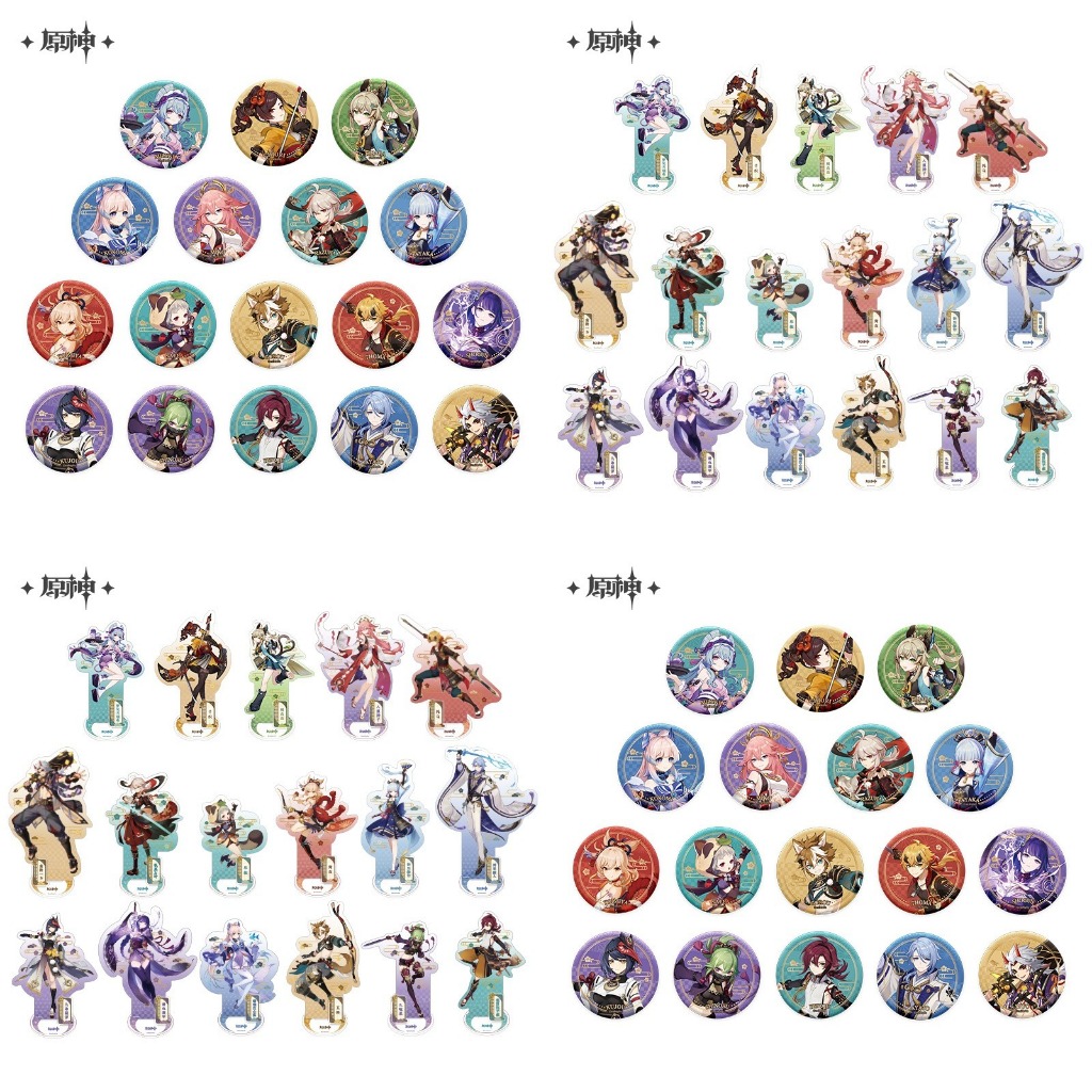【Genshin Impact】 Inazuma - Splash Art Tinplate Badge Acrylic Stand ...
