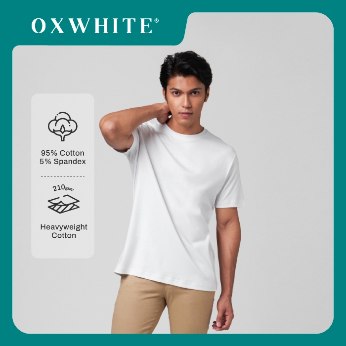 Oxwhite Men Premium Cotton Crew Neck Round Tee (Basic Colours) | Shopee Malaysia
