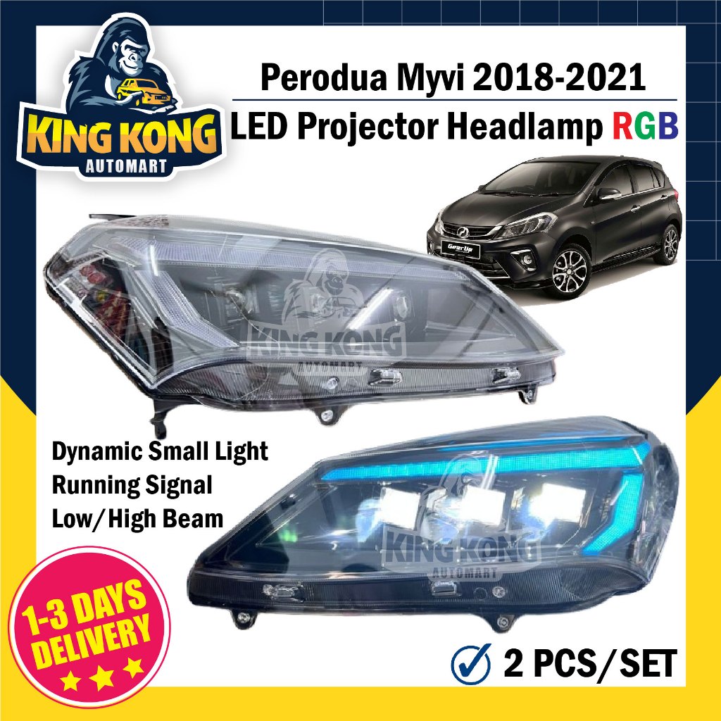 Perodua Myvi Gen3 2018-2021 RGB Dynamic Led Head Lamp Headlamp ...