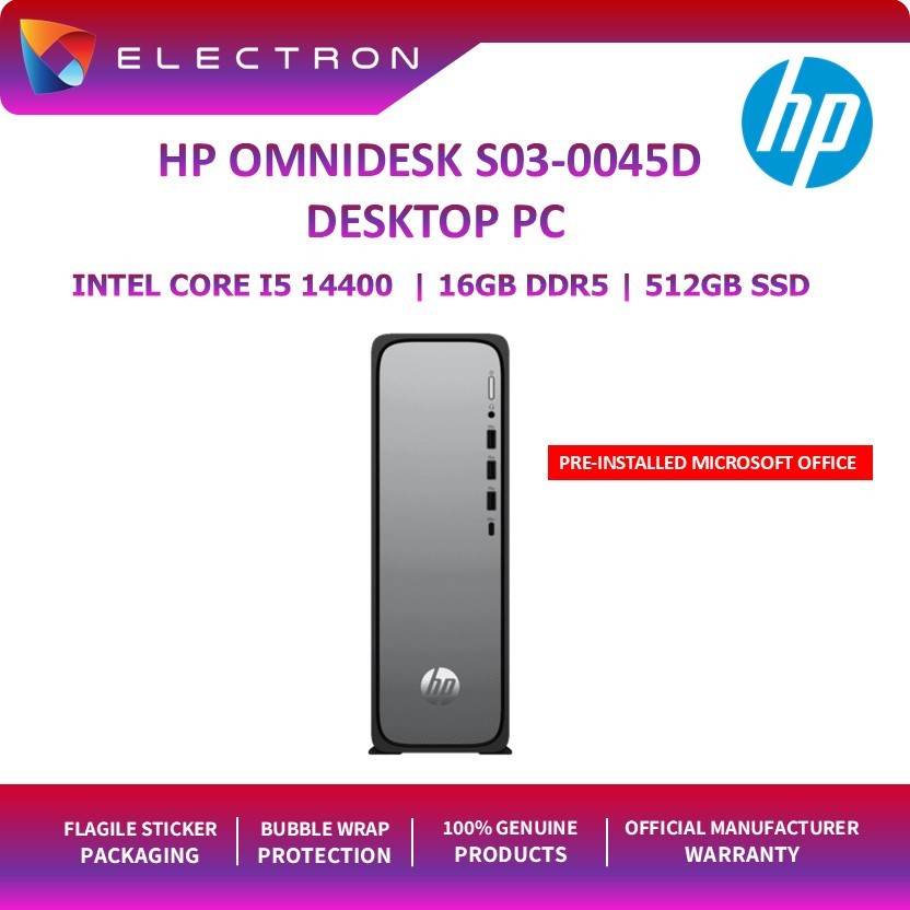 HP OmniDesk S03 Slim Desktop PC (I3-14100| i5-14400 | I7-14700,16GB ...