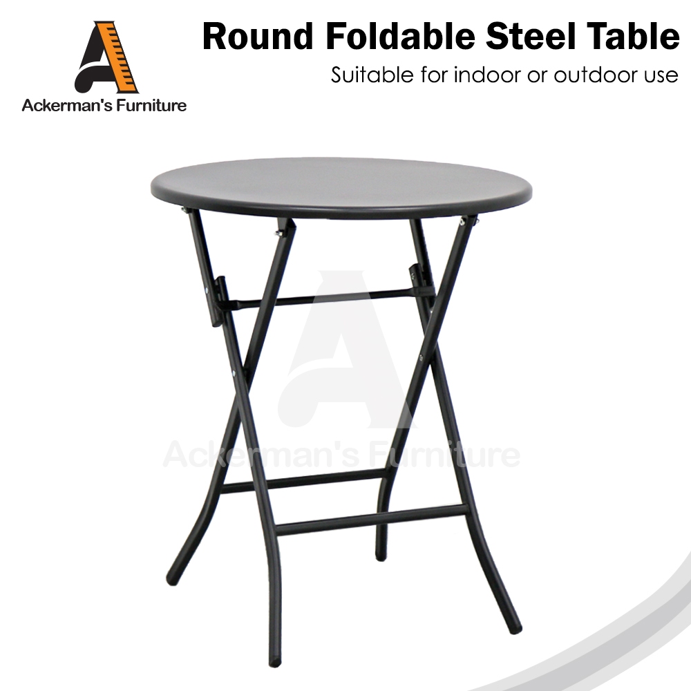 ACKERMAN Round Foldable Steel Table Quality Dining Table Showroom ...