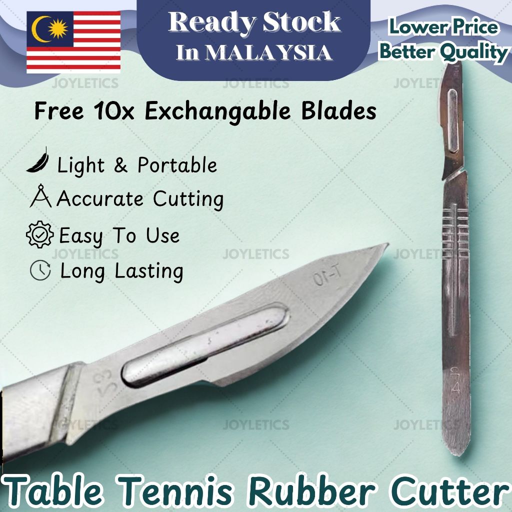 Table Tennis Rubber Cutting Knife Set Blade Tool Ping Pong Racket Getah ...