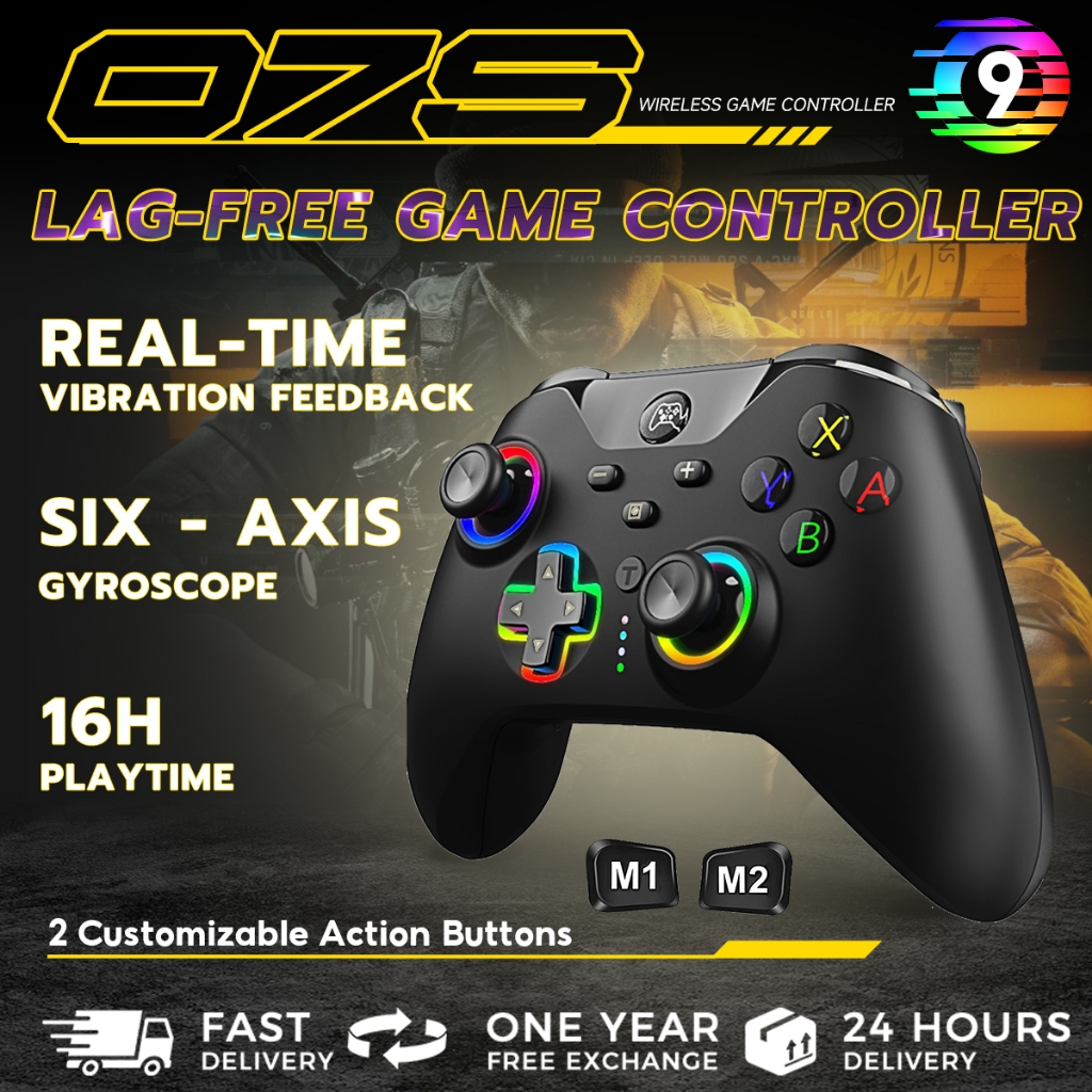 07S Wireless Gaming Gamepad Bluetooth Controller, Hall Joystick, Dual ...