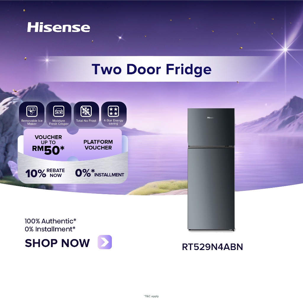 [NEW] Hisense 500L 2 Door Inverter Refrigerator Black 4 Star Energy ...