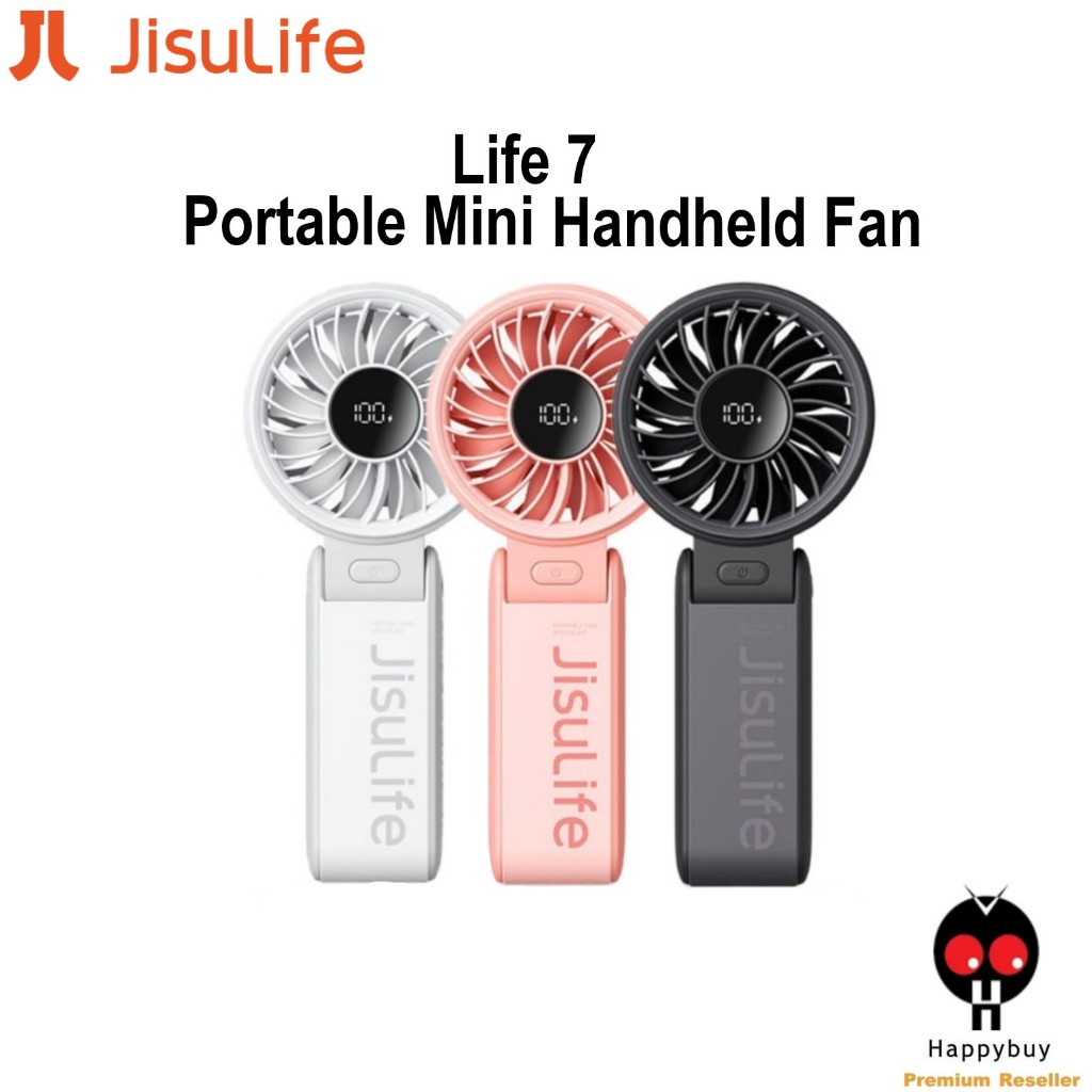 JISULIFE Portable Handheld Fan Life7 5000mAh 19.5h cooling Foldable ...