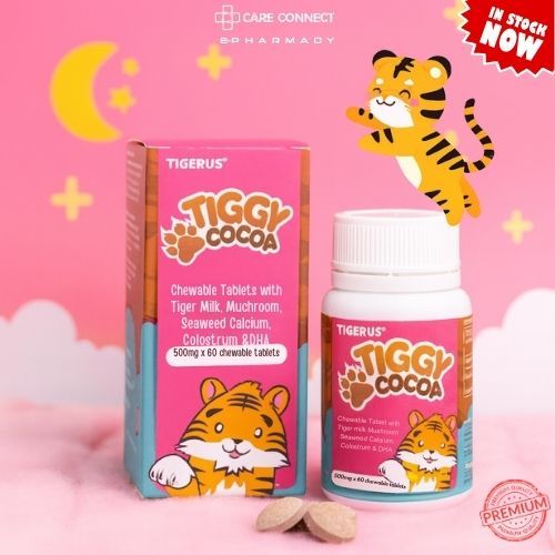 Clearance Stock - Tigerus Tiggy Cocoa Chewable Tablets - Tiger Milk ...