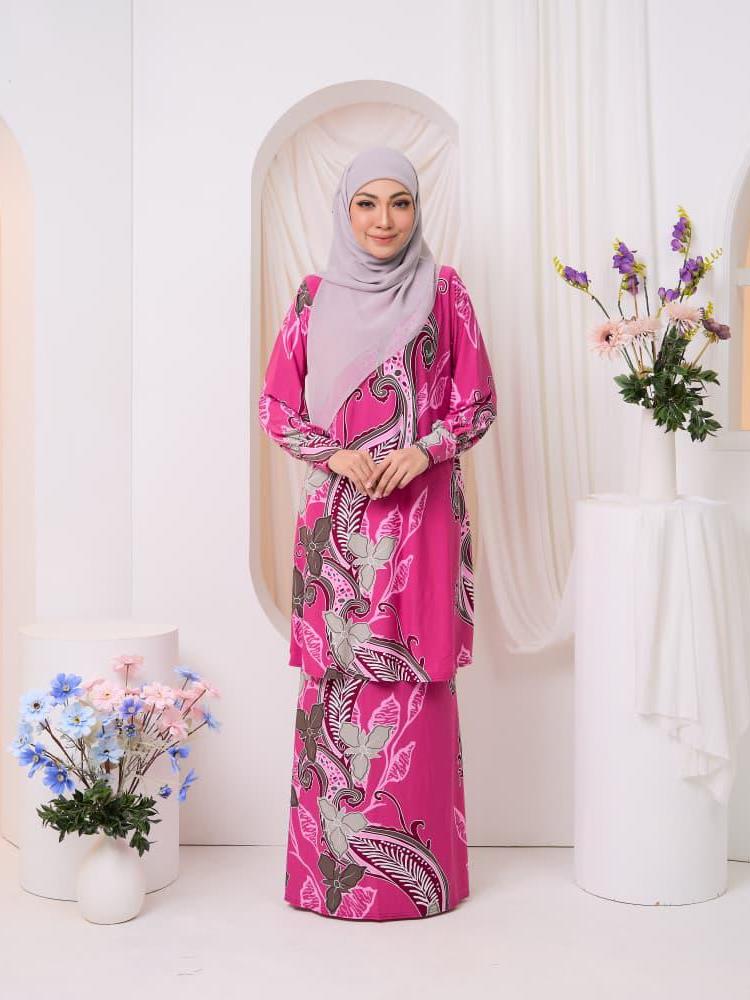 NEW Baju Kurung Moden BATIk Design 67 71 : TRISHA Lycra Korea Selesa ...