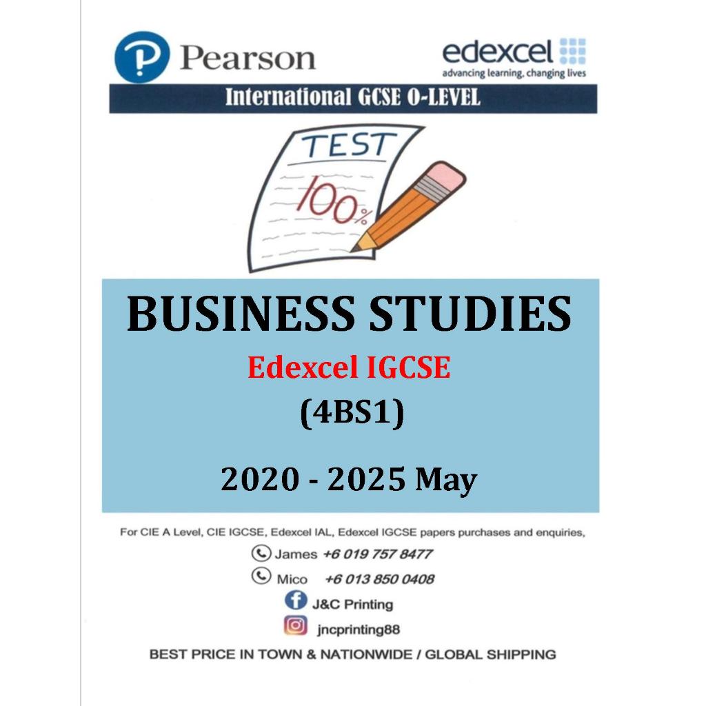 Edexcel Igcse O-Level Past Year Papers Business Studies 4BS1( PAPER 1 ...