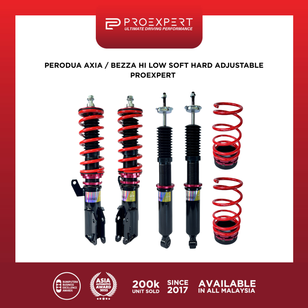 PERODUA AXIA / BEZZA HI LOW SOFT HARD ADJUSTABLE PROEXPERT | Shopee ...