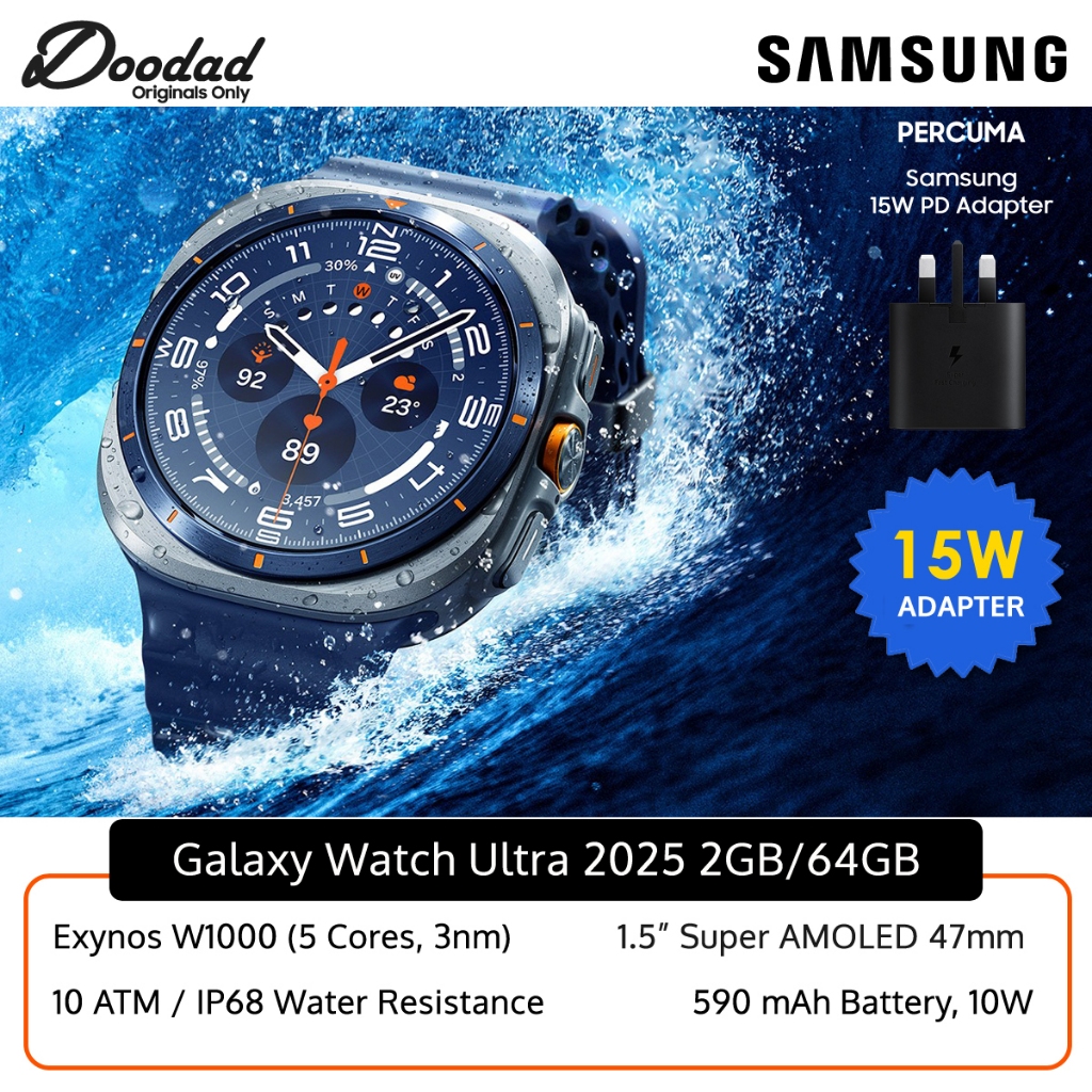 Samsung Galaxy Watch Ultra LTE 47mm SM-L705 (2025) Smartwatch with 15W ...