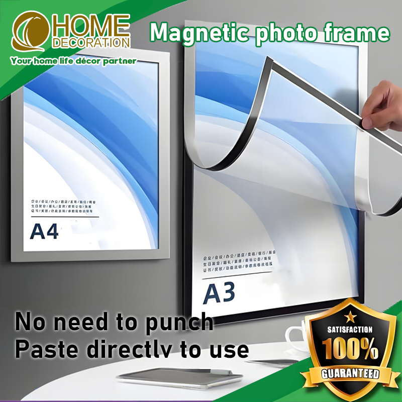 Magnetic Photo Frame Wall A3 A4 Magnetic Frame Office Decoration Stick ...