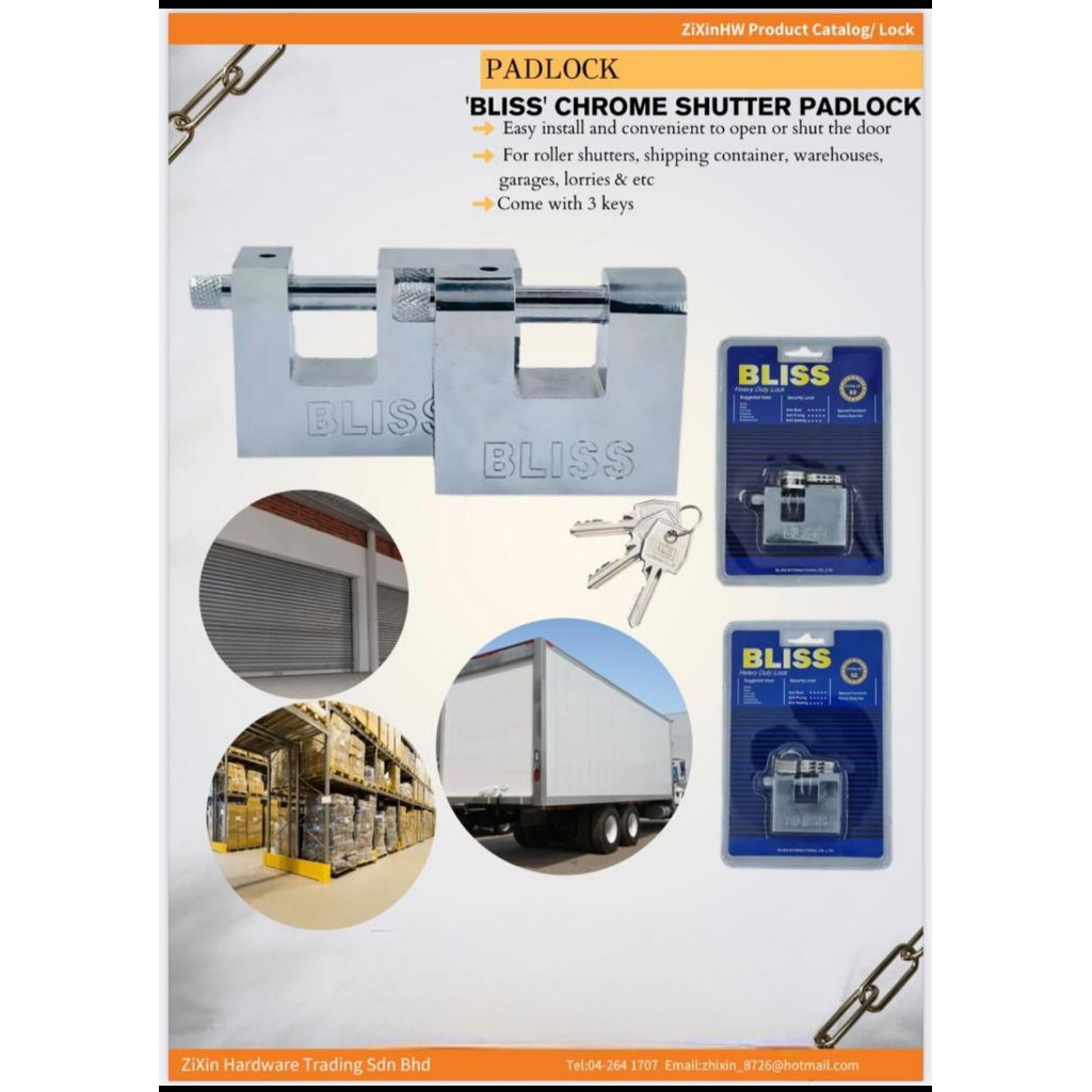 🎉READY STOCK🎉[100% ORIGINAL] PILLAR PAD LOCK BLISS Securities Padlock ...