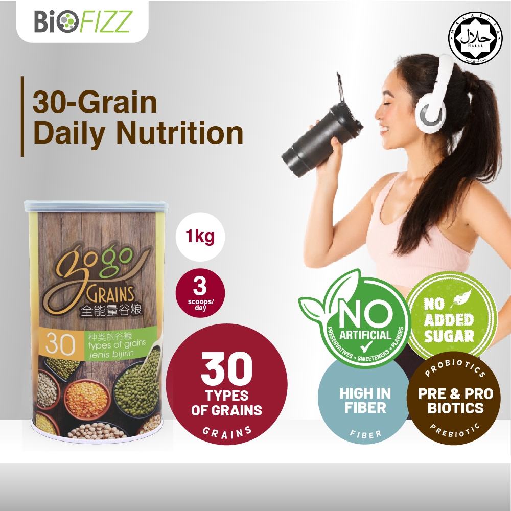 BIOFIZZ Gogo Grains 1kg Meal Replacement 100% Healthy Grain Beverage vs ...