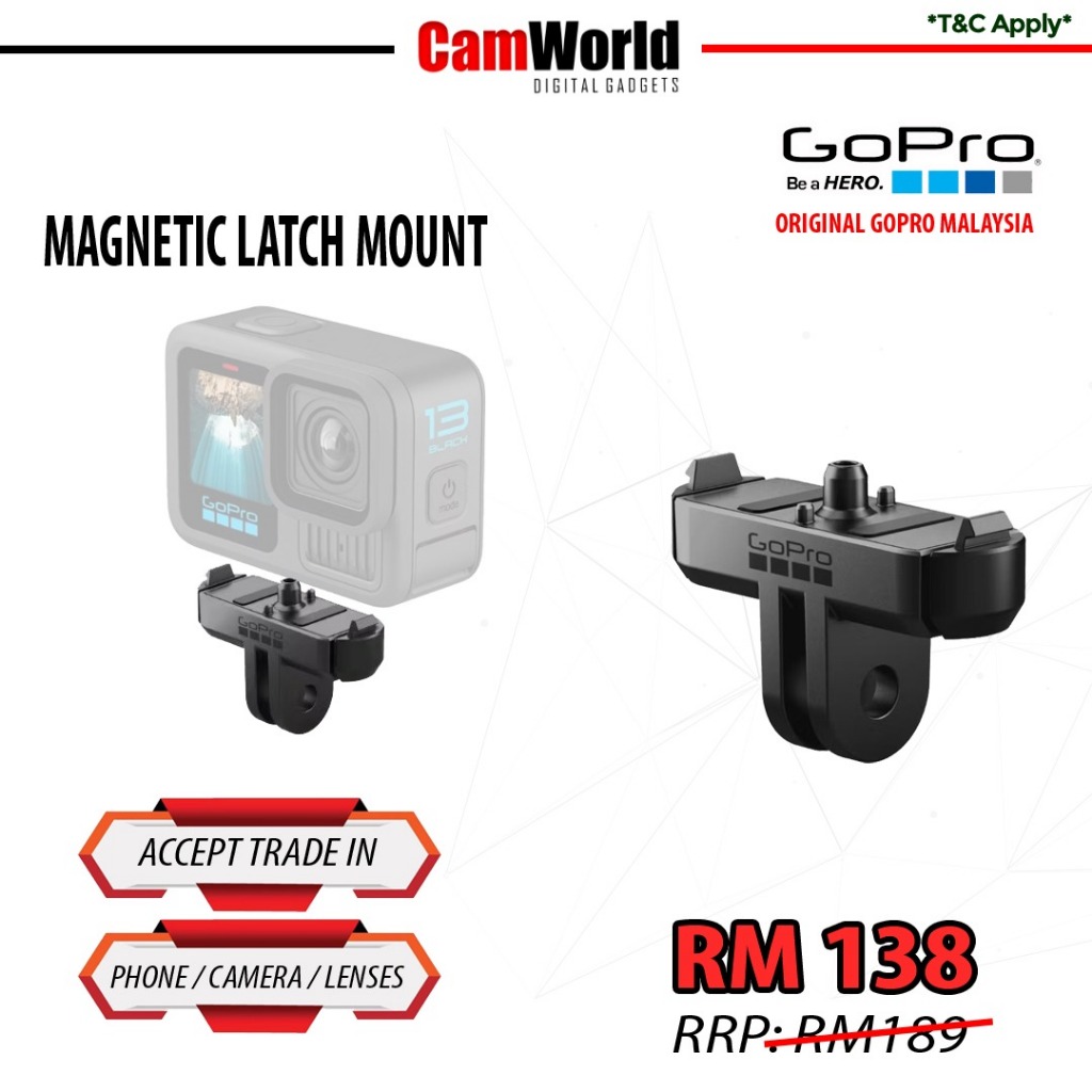 GOPRO MAGNETIC LATCH MOUNT (GOPRO MALAYSIA) | Shopee Malaysia
