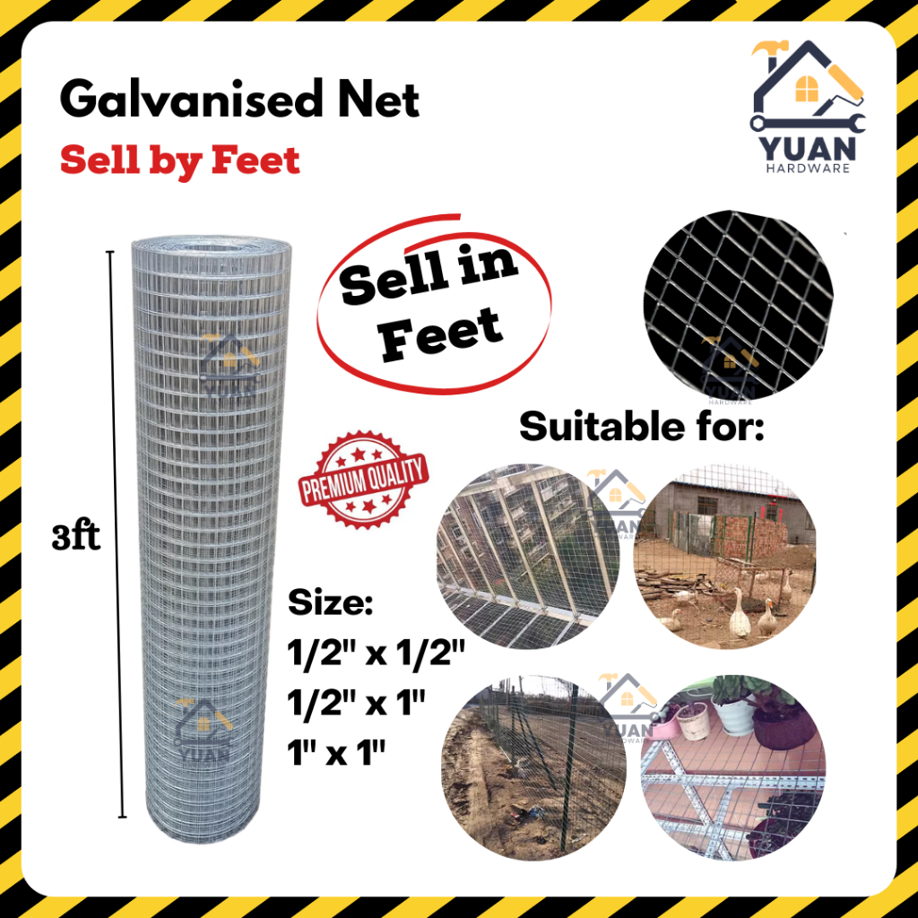 [Sell by Feet] Galvanised Wire Mesh Netting Welded Mesh BRC Netting ...