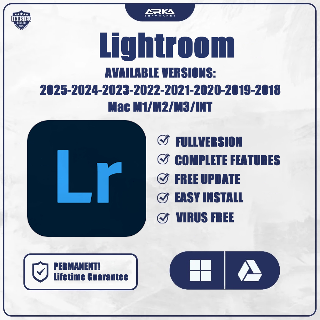 【Lifetime】 LrC Lightroom Supports Windows/Mac/M1 M2 M3 Intel Lifetime Use 2025~2018 Version ...