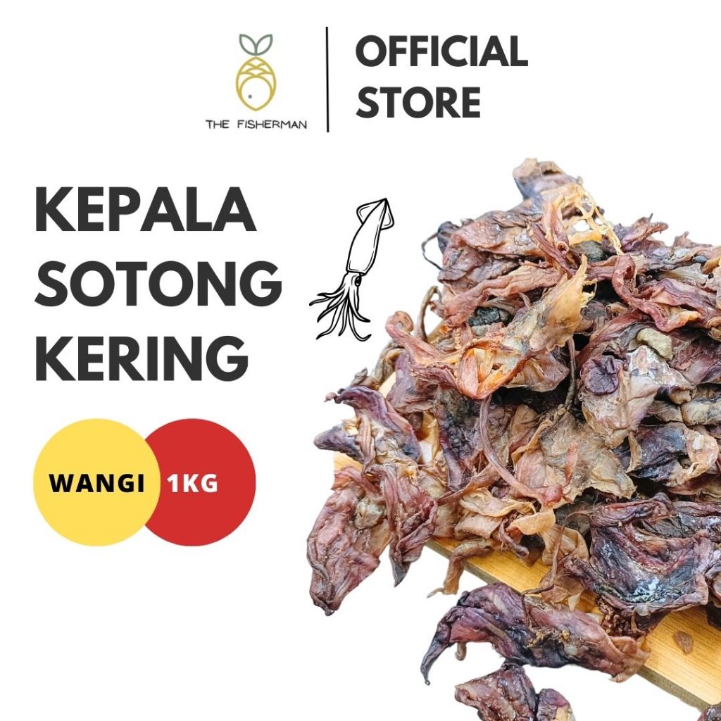 🐙Kepala Sotong Kering 1kg Janggut Sotong Kering Murah Dry Sotong Head ...