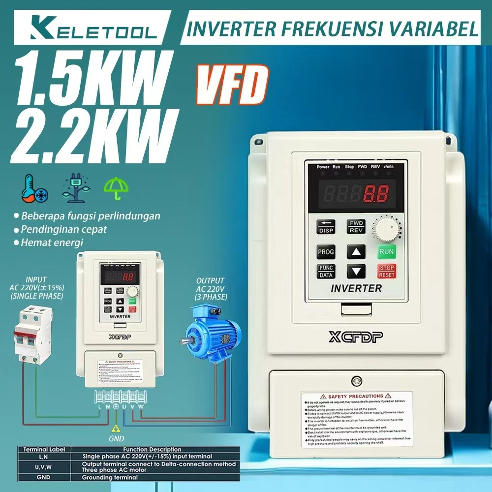 VSD VFD Frequency Inverter single phase to three phaseInput AC Drive ...