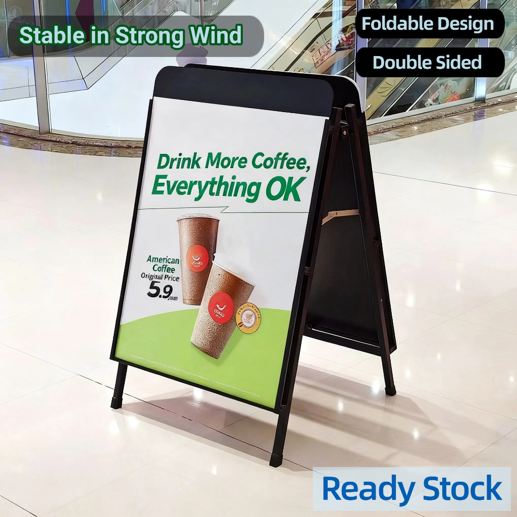 Heavy Duty Metal Poster Stand Outdoor Signage Stand Double Sided A ...