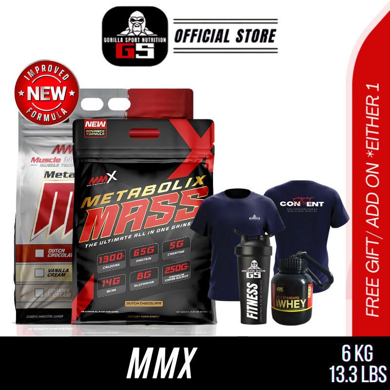 MMX Metabolix Mass Gainer Mass Protein Naik Berat Bulking Halal Susu ...