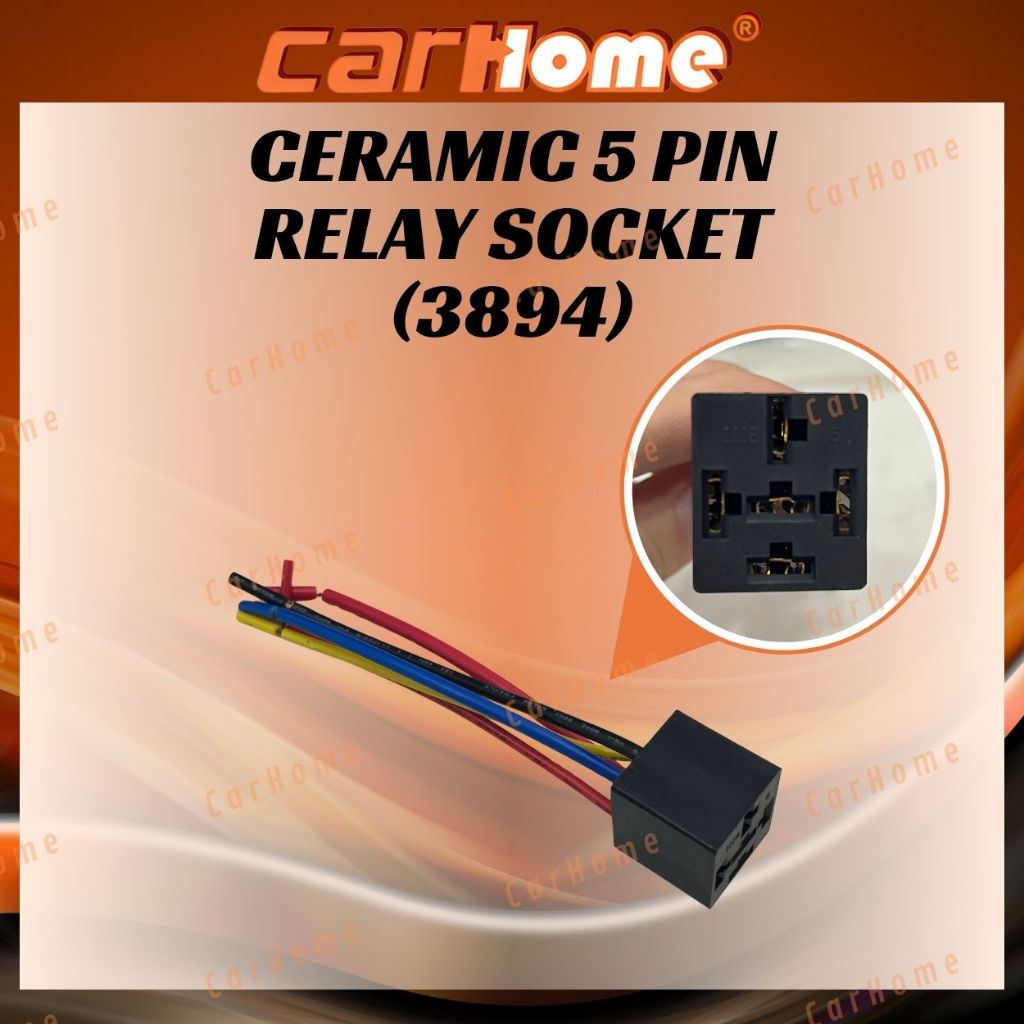 Universal Car Relay 5 Pin Relay Socket Relay 5 Pin 12V 40A 87 Ceramic ...