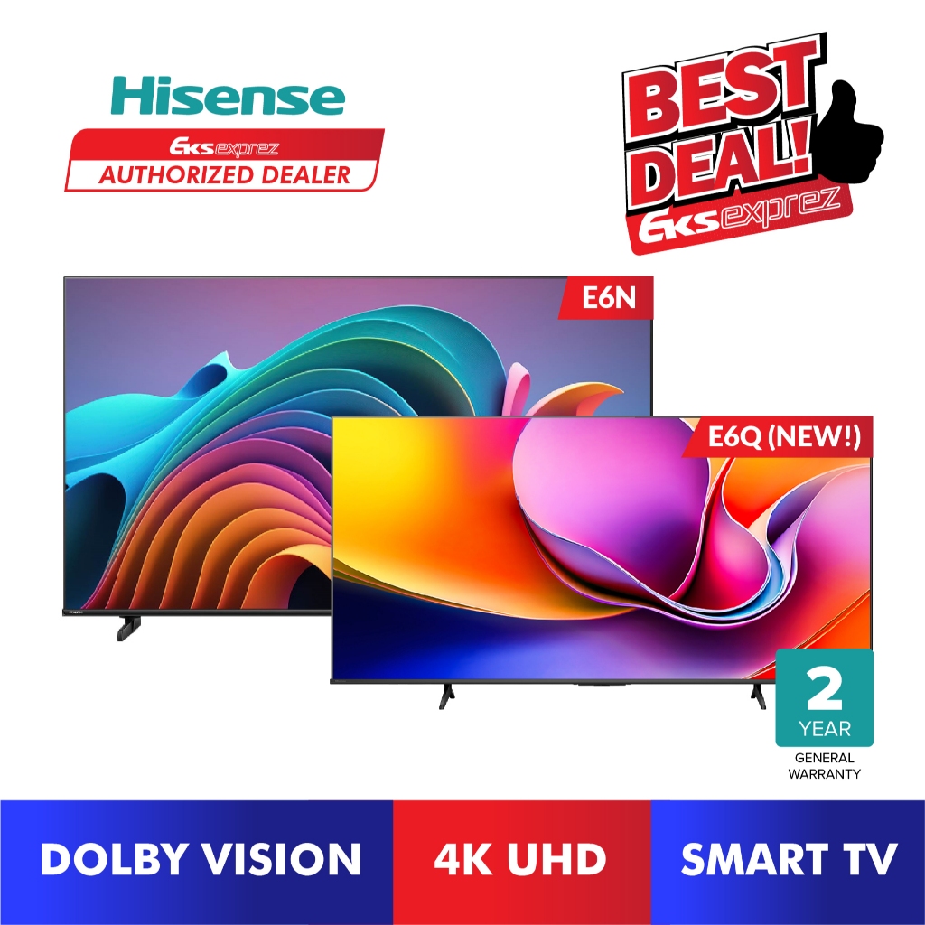 [FREE SHIPPING] Hisense E6N/E6Q 4K UHD Voice Control Smart TV/ Dobly ...