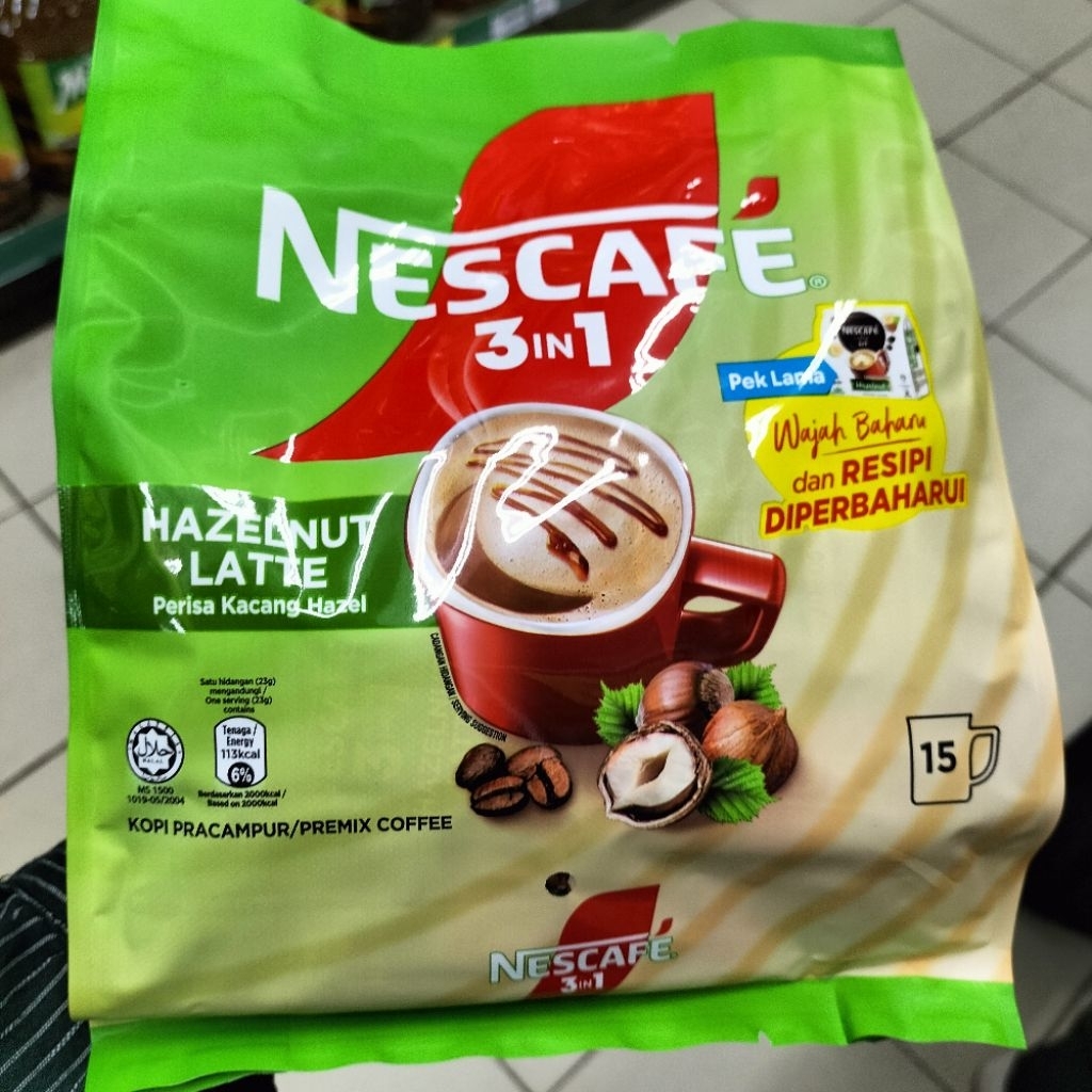 Nescafé 3in1 Hazelnut Latte Instant Coffee Kopi Segera Berperisa ...