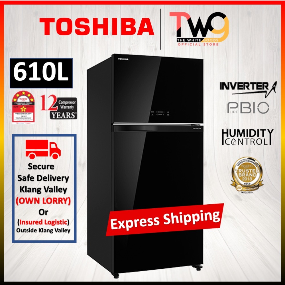 Toshiba 610L / 661L 2-Doors Ag + BIO Inverter Refrigerator GR-RT835WE ...