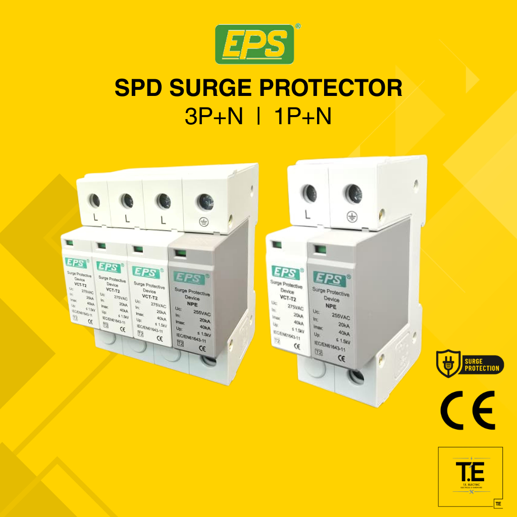 EPS VCT - T2 SPD SURGE PROTECTIVE DEVICE | 1P + N | 3P + N | 20/40KA ...