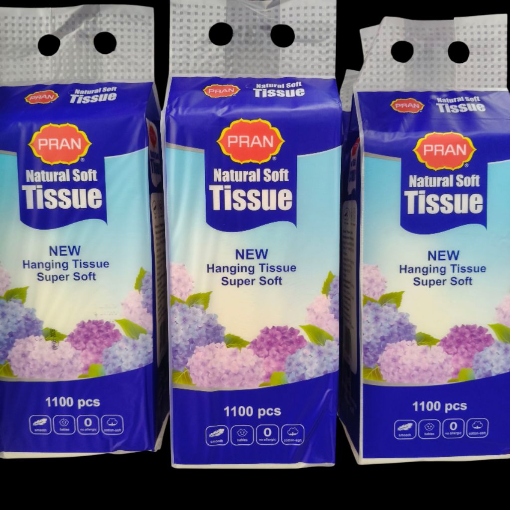 Pran Natural Soft Tissue 1100pcs Hanging Tisu Gantung Viral | Shopee ...