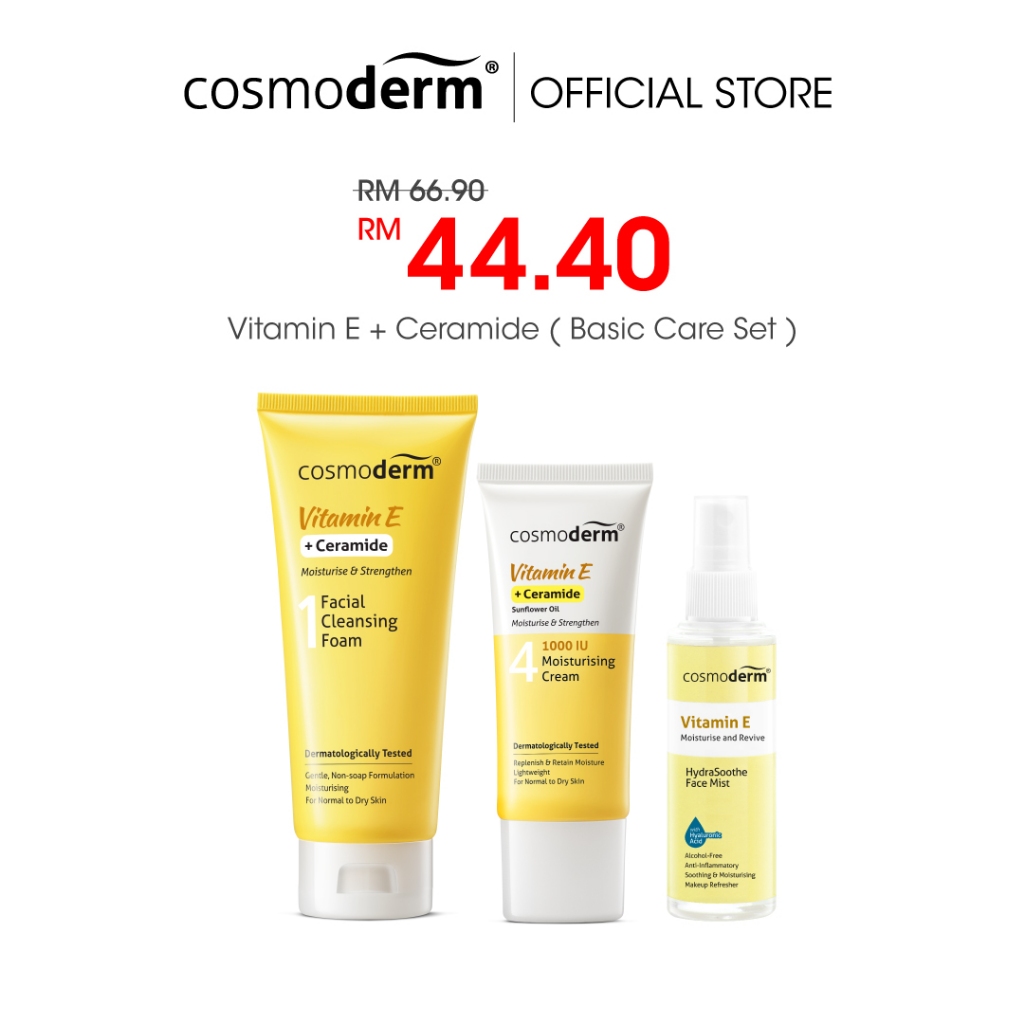 Cosmoderm Vitamin E + Ceramide Set (Basic Care Set) | Shopee Malaysia