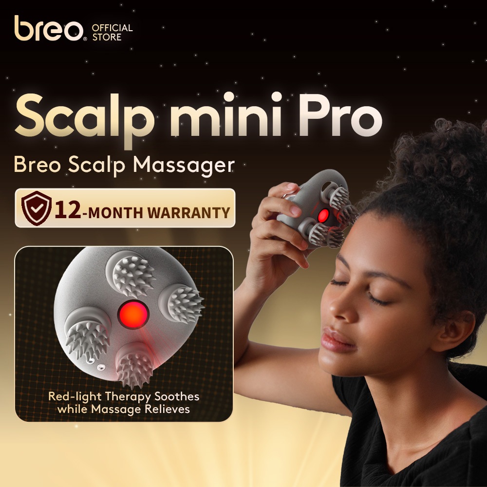 Breo Scalp mini Pro Electric Scalp Massage Head & Body Massager Heated ...