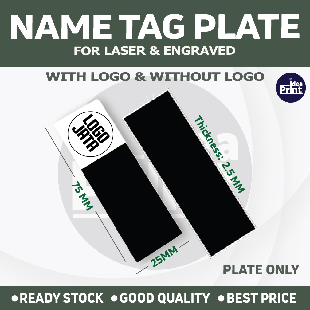 NAME TAG LOGO JATA /NAME TAG PLAIN /LOGO JATA /PLATE ONLY/MAGNET TAG ...