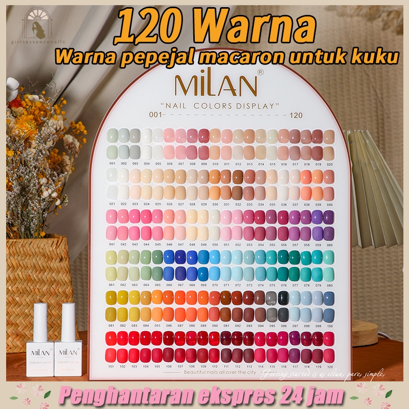 【Carta Percuma】15ml Semua warna pepejal macaron 120 baru untuk kuku ...