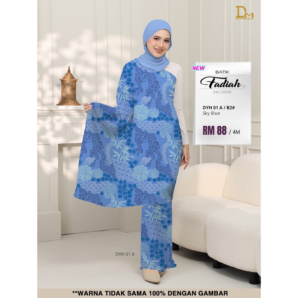 Desa Murni Batik Kain Pasang Batik Fadiah DM Crepe Premium Bidang 45 4 ...