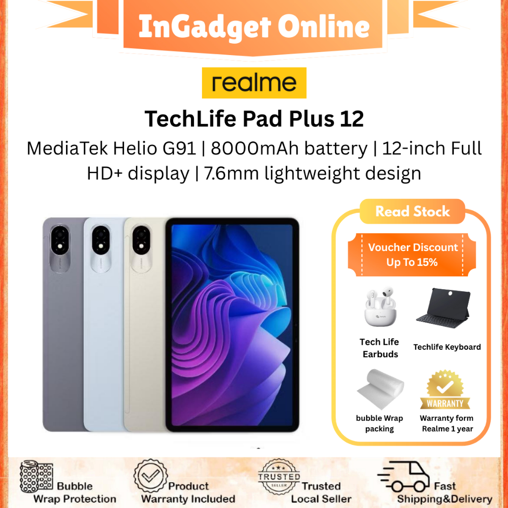 TechLife Pad Plus 12 | MediaTek Helio G91 | 12'' Full HD+ display ...