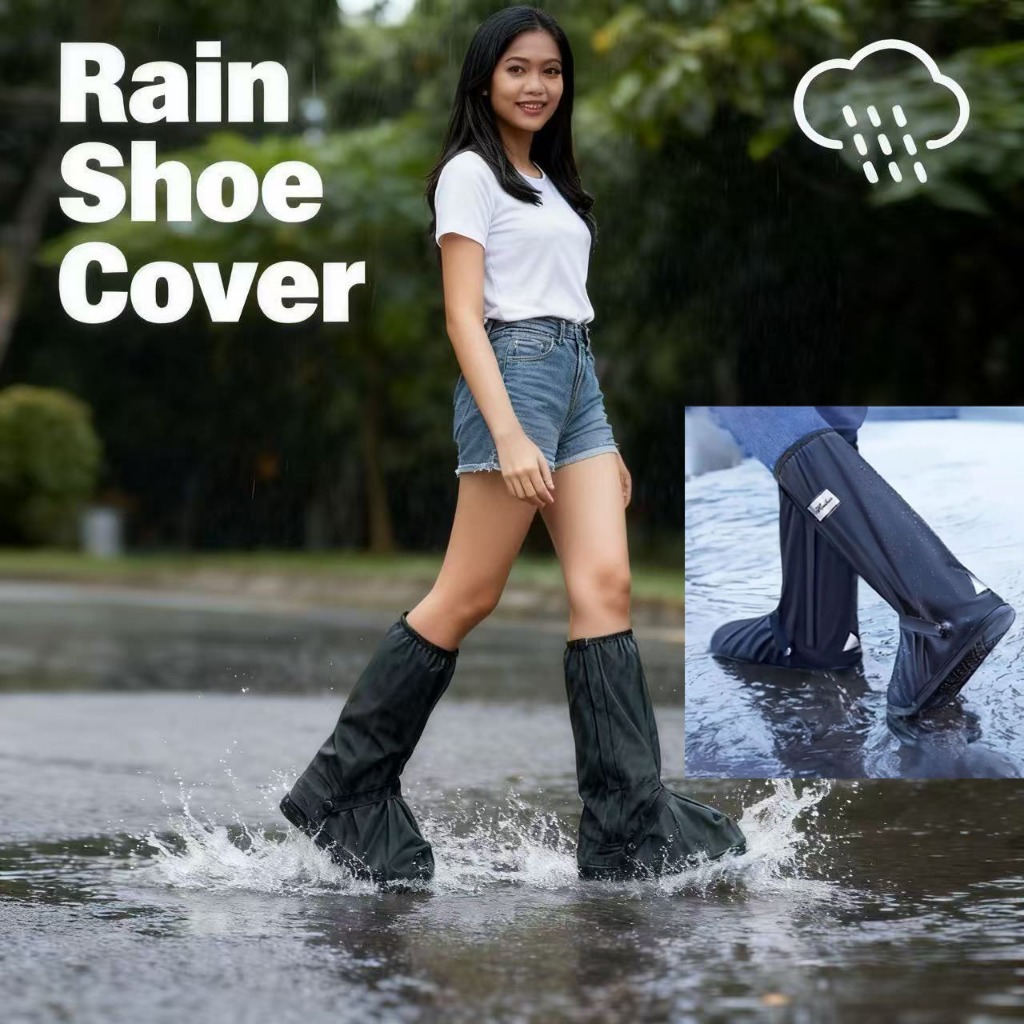 Rain Shoe Cover Anti-Slip Waterproof Reusable Reflective Outdoor ...