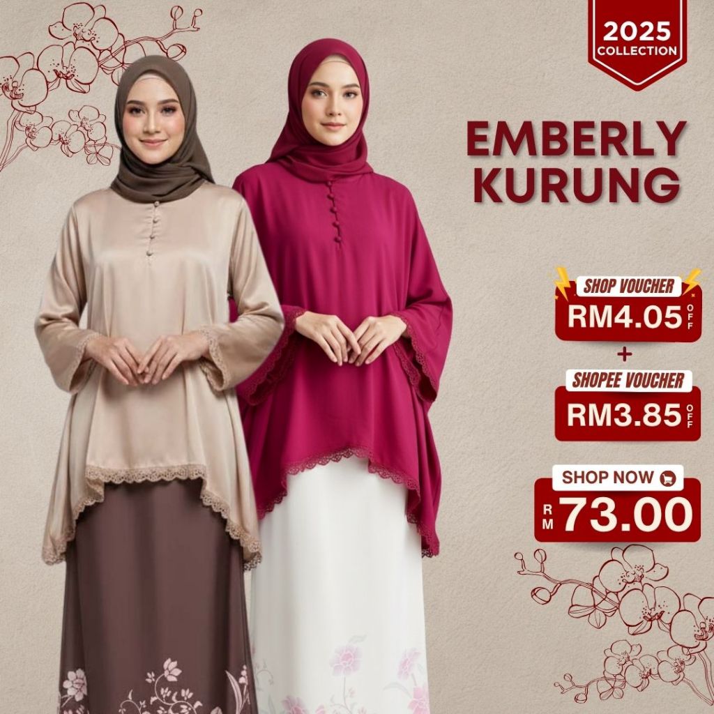 ZOE ARISAH Baju Kurung Raya 2026 New Satin Modern Muslimah Emberly ...