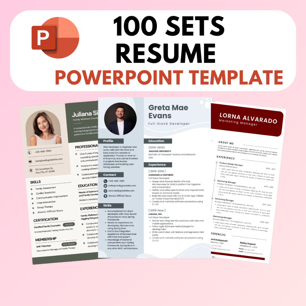 🔥INSTANT🔥 100 Sets Professional Resume Template ( Editable in Microsoft ...