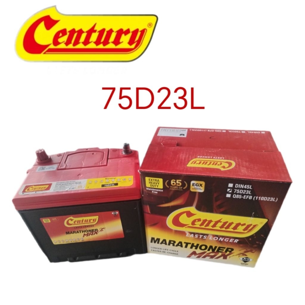 [Installation Provided] Century Marathoner Max 75D23L Car Battery ...