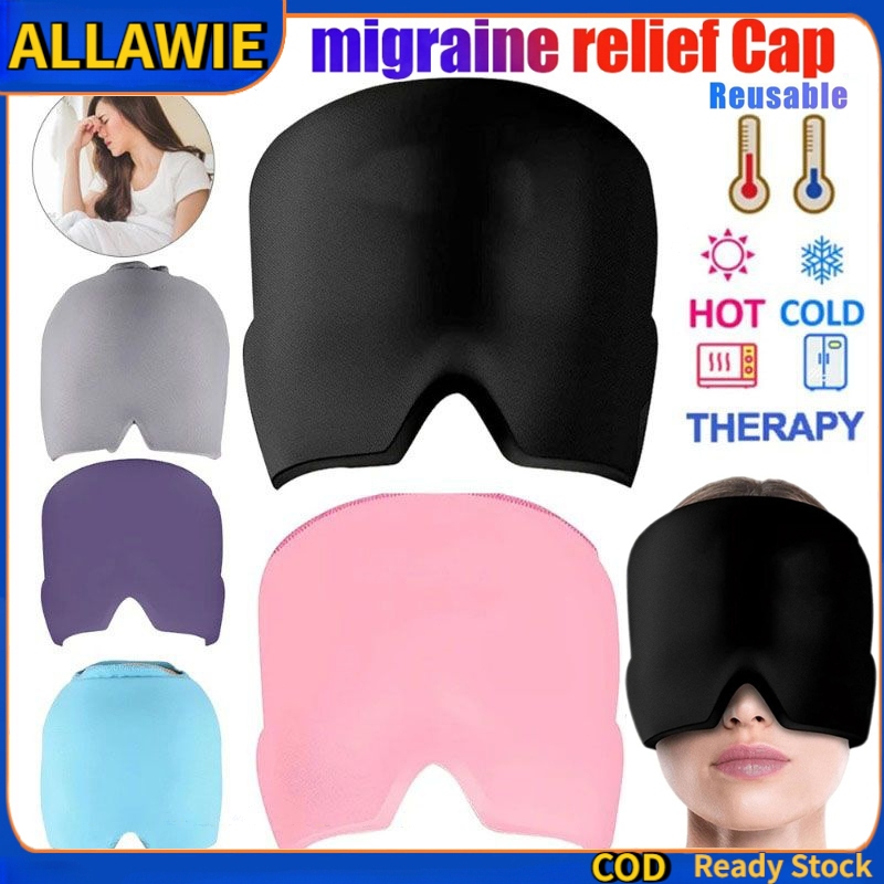 Migraine Relief Cap Gel Reusable Cold Compress Gel Headache Relief Cap ...