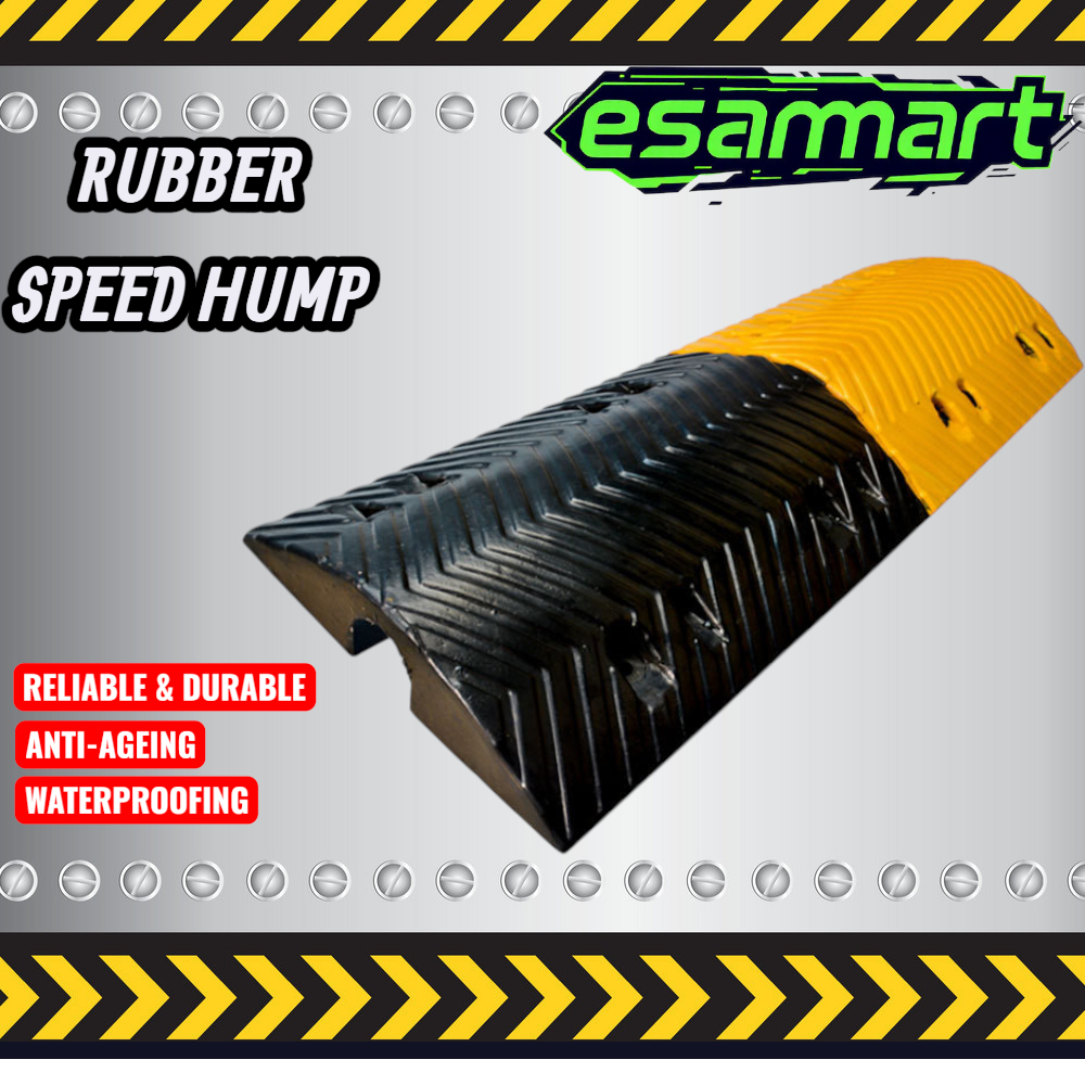 RUBBER SPEED HUMP HEAVY DUTY Traffic Calming Hump Speed Bump Rated 50 ...