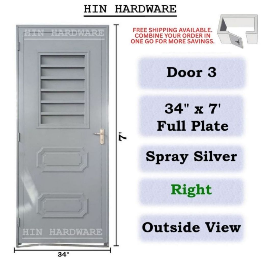 HIN [NO LIMIT PER ORDER] 34 inch(W) x 84 inch(H) Metal Door Frame ...