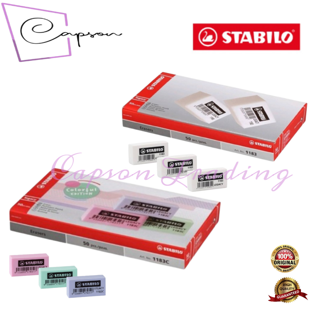 STABILO Legacy Colourful Eraser ( 1183 / 1183C) | Shopee Malaysia