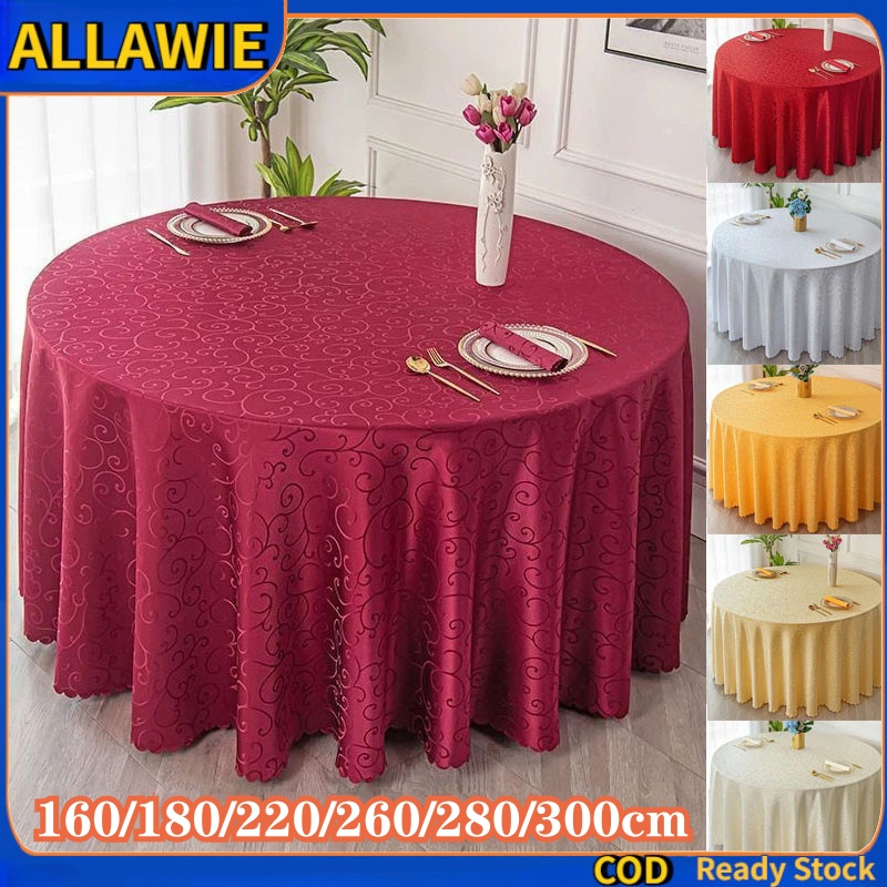 4/6/8/10/12-Seater Round Tablecloths Wedding Banquet Jacquard ...
