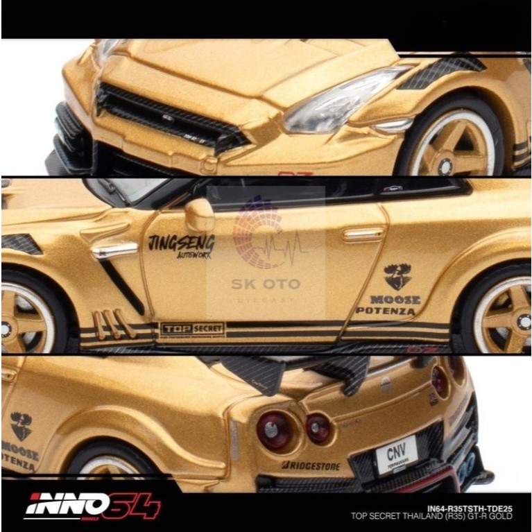 INNO64 1/64 TOP SECRET THAILAND (R35) GT-R GOLD THAILAND DIECAST EXPO ...