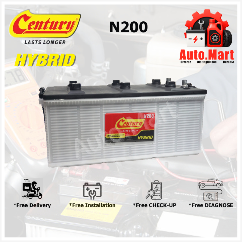 Bateri Kereta / Car Battery - Century Hybrid - Wet - N200 | Shopee Malaysia