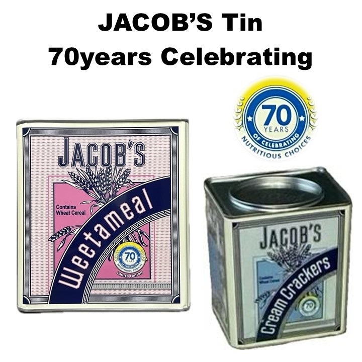 Jacob's Cream Crackers Tin Container Empty Metal Box 70years ...